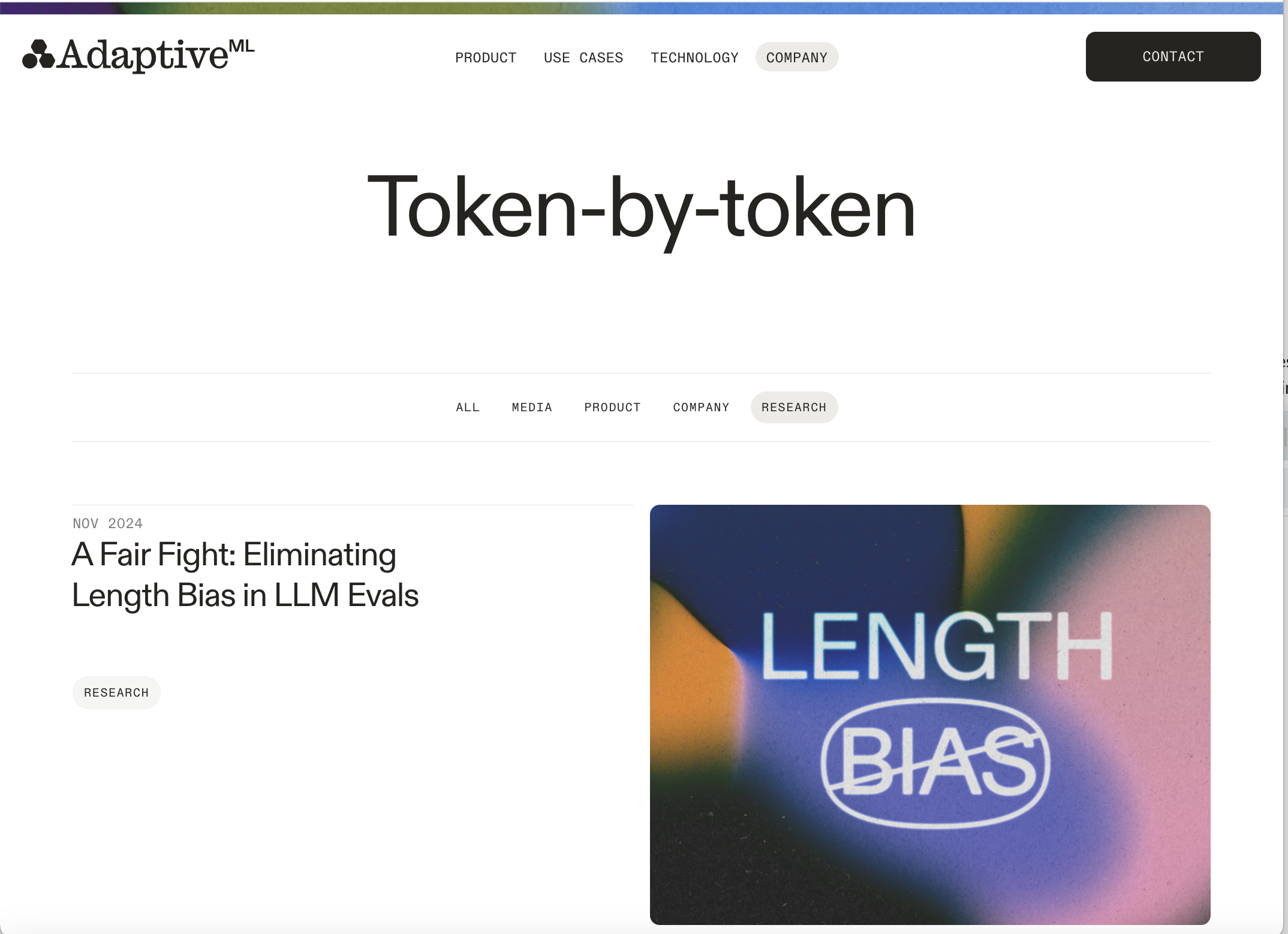 Adaptive ML Blog - Token-by-token